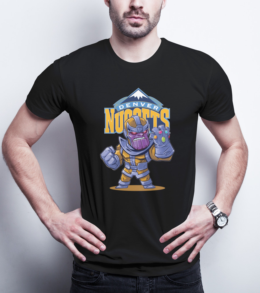Thanos Denver Nuggets Fan Marvel Basketball Mashup T-Shirt