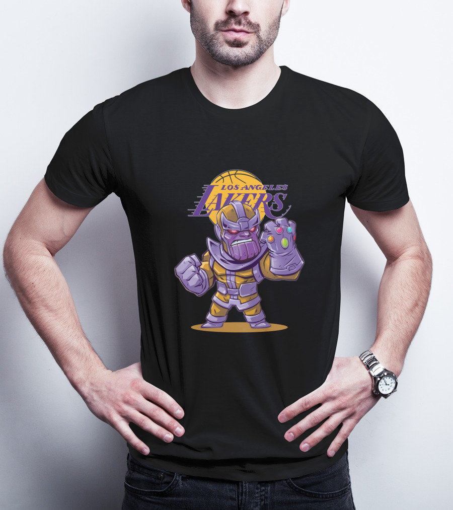 Thanos Los Angeles Lakers Basketball Fan Crossover T-Shirt