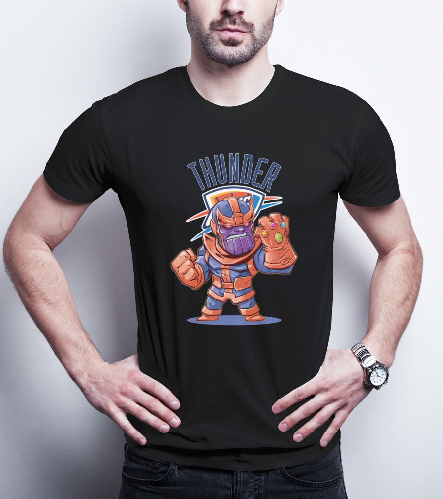 Thunder Basketball Cartoon Villain Crossover T-Shirt