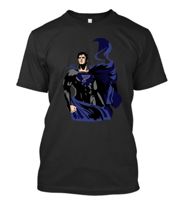 St. Louis Blues Superman Mashup Iconic Sports Hero T-Shirt