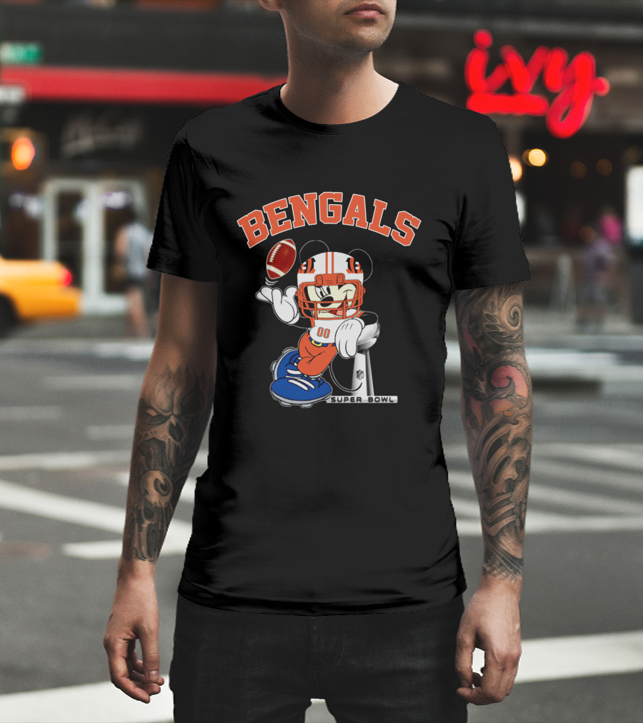 Bengals Super Bowl Nfl Mickey Football T-Shirt
