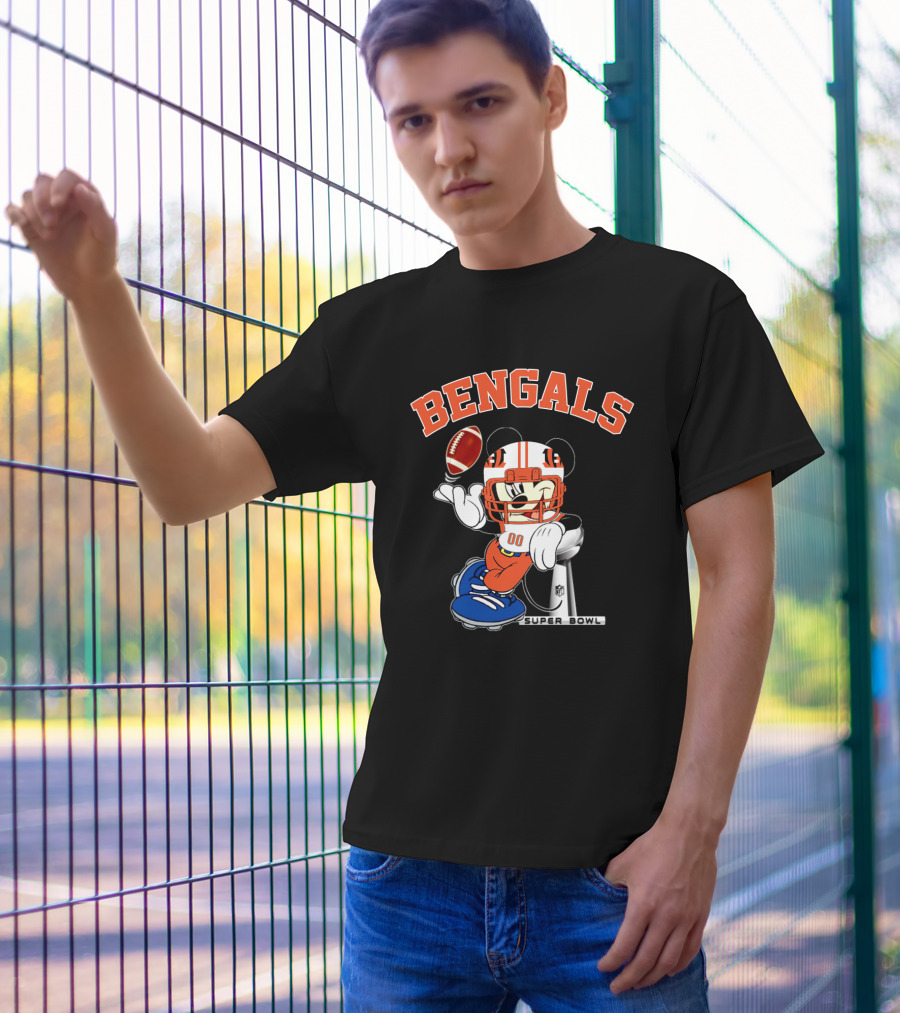 Bengals Super Bowl Nfl Mickey Football T-Shirt