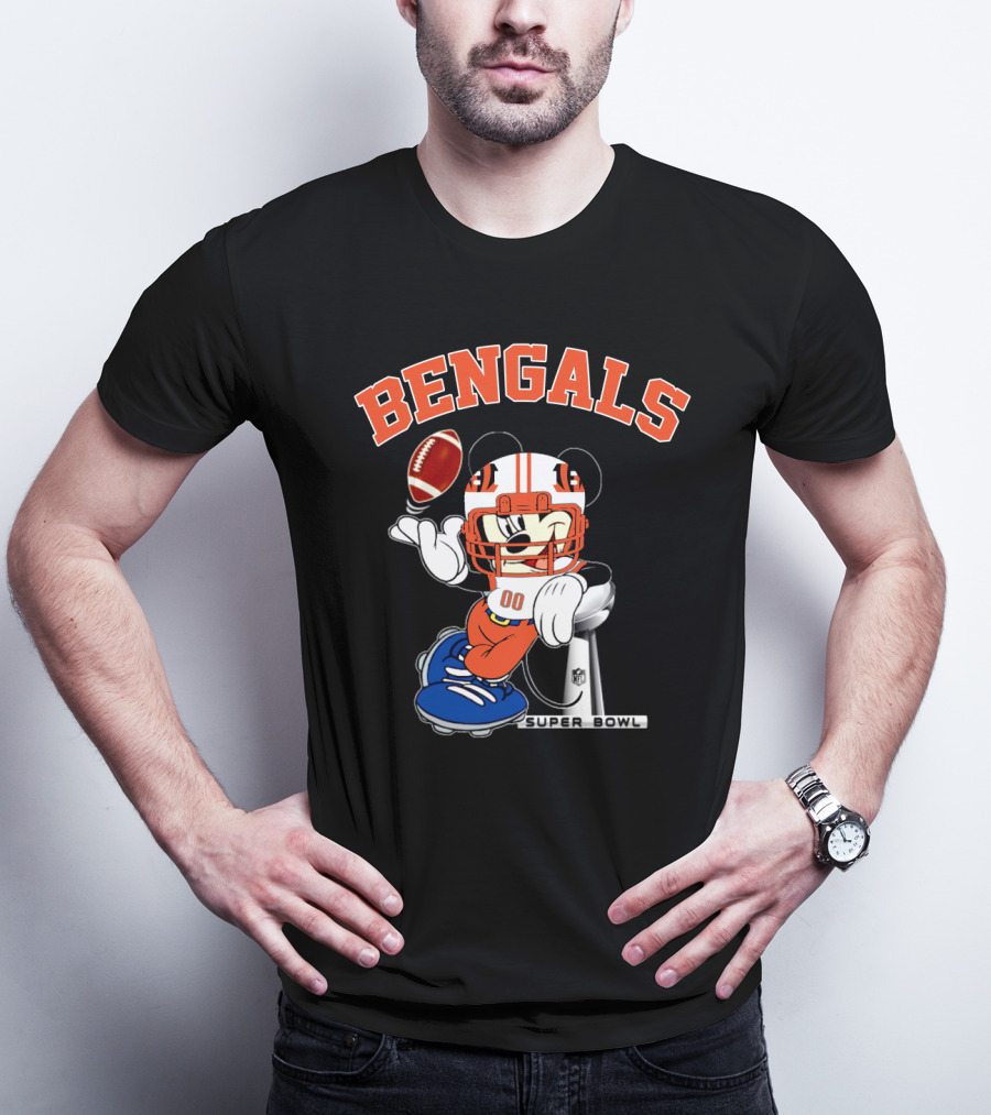Bengals Super Bowl Nfl Mickey Football T-Shirt