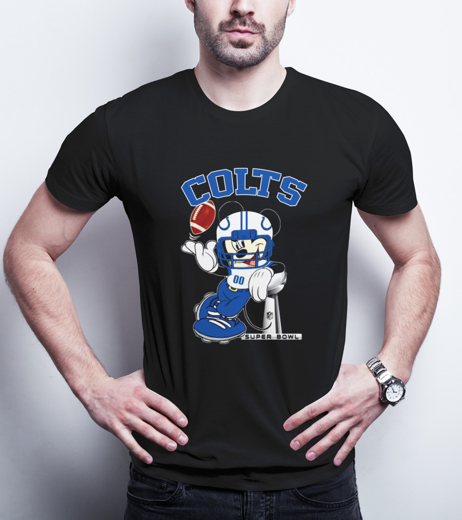Colts Mickey Nfl Super Bowl Football Player T-Shirt