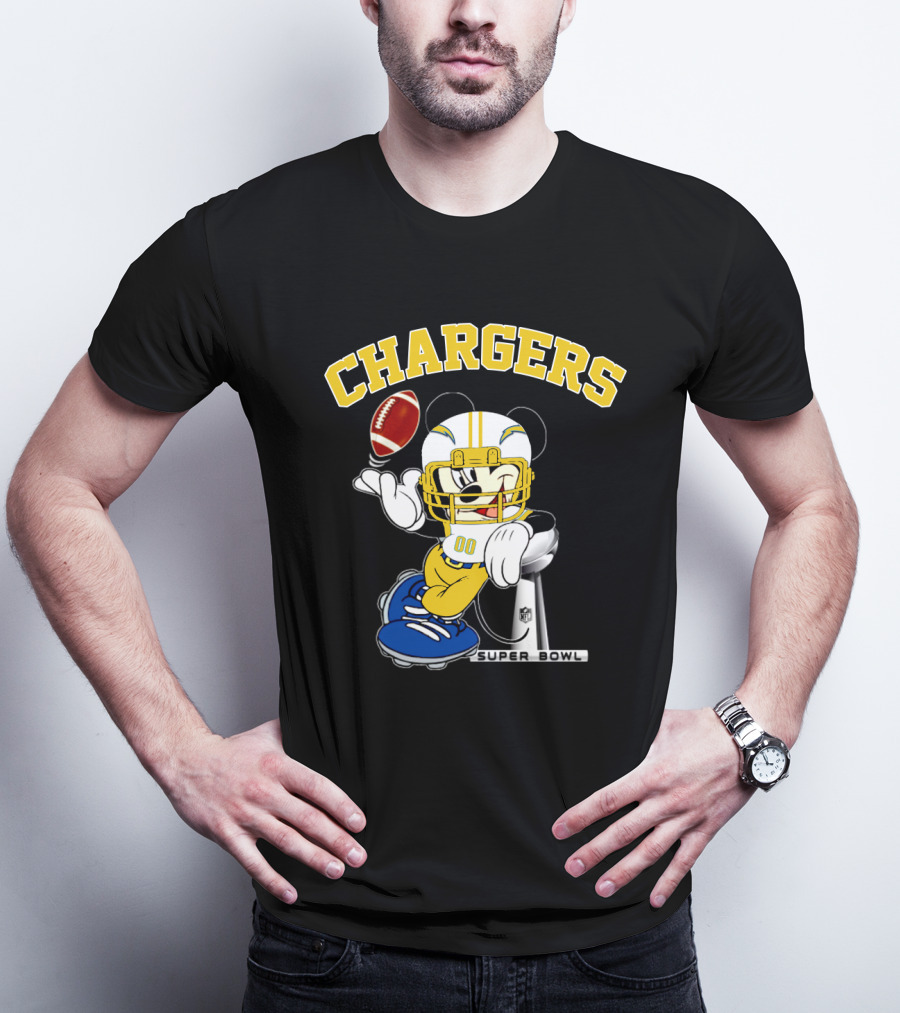 Chargers Mickey Nfl Super Bowl Football T-Shirt