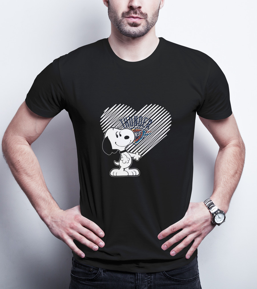 Snoopy Heart Oklahoma City Thunder Fans T-Shirt