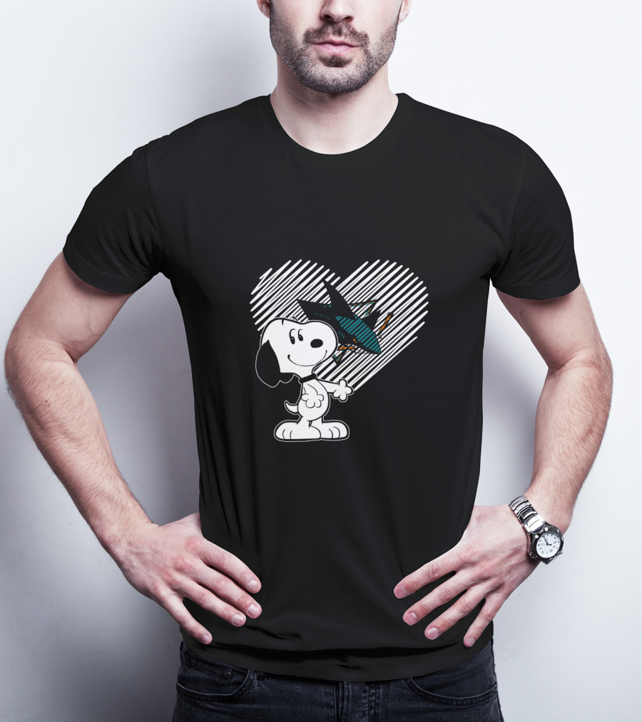 Snoopy Heart San Jose Sharks NHL Fan T-Shirt