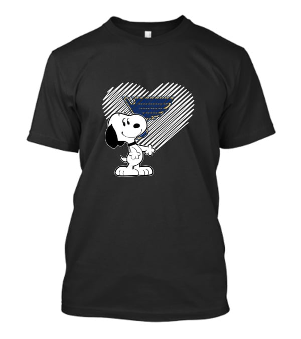 Snoopy Heart With St. Louis Blues T-Shirt