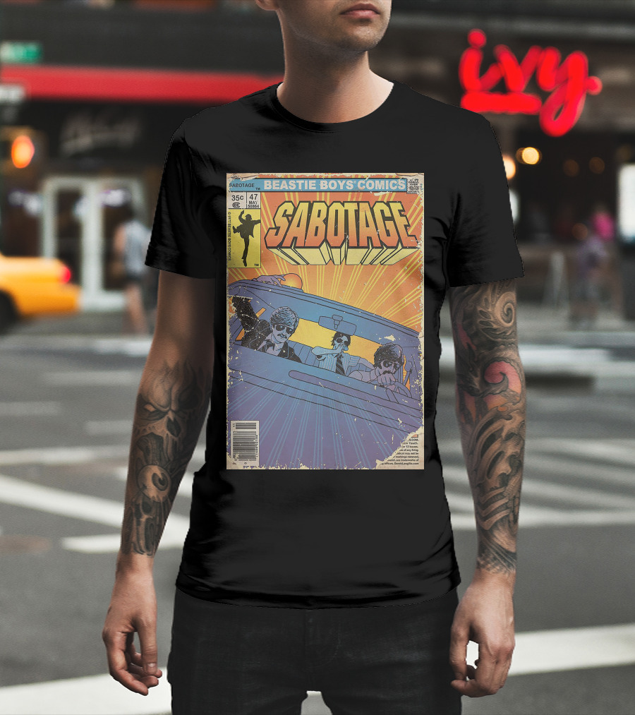 Beastie Boys Comics Sabotage 35¢ 47 Funny Ape 64B♯ Cover T-Shirt