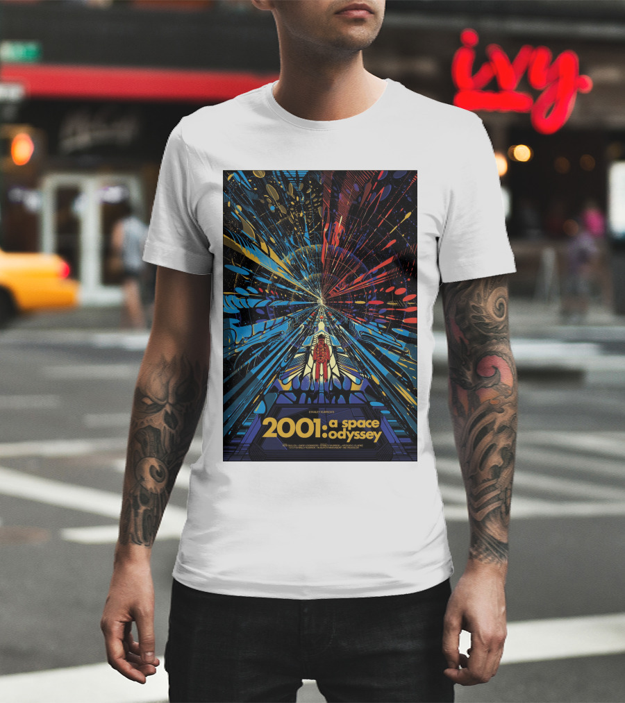 2001: A Space Odyssey Sci-Fi Psychedelic Explosion Astronaut Journey T-Shirt