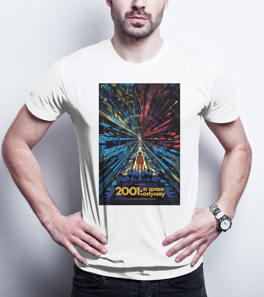 2001: A Space Odyssey Sci-Fi Psychedelic Explosion Astronaut Journey T-Shirt