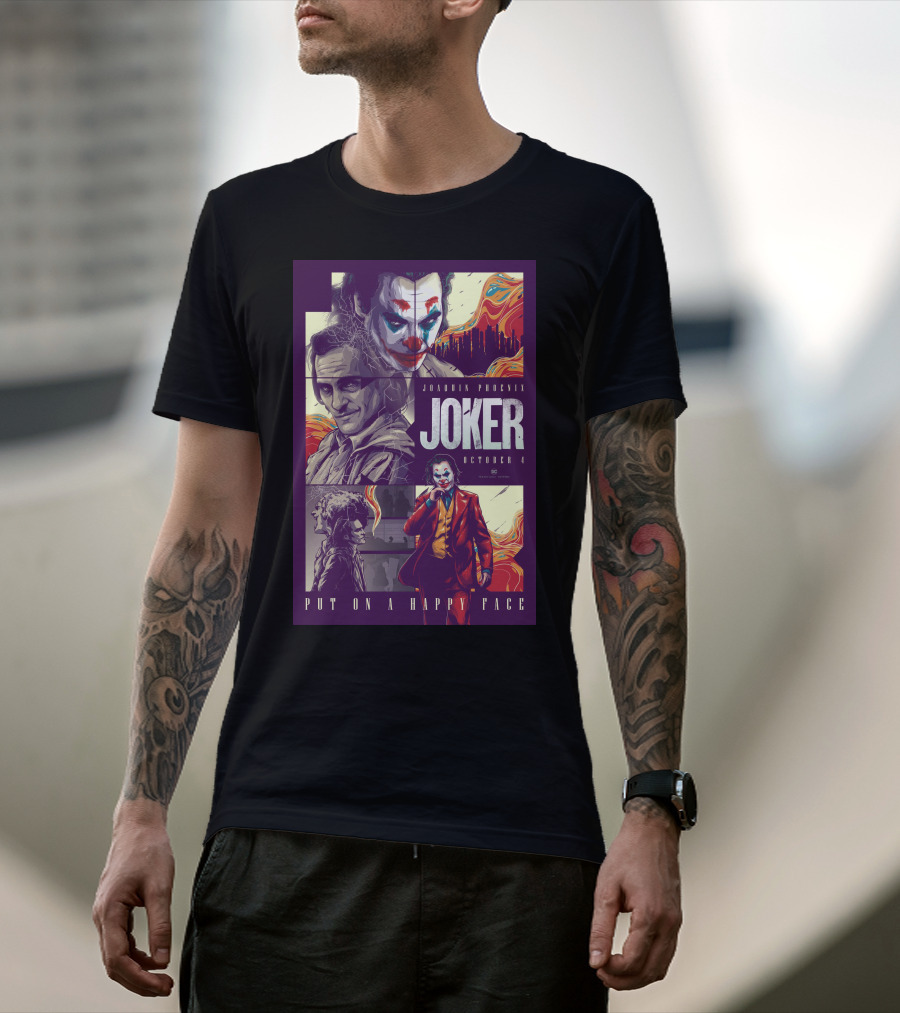 Joker Joaquin Phoenix October 4 Put On A Happy Face T-Shirt