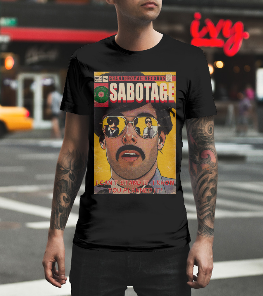 Grand Royal Records Sabotage Comic Cover No 6 May 94 I Can't Stand It I Know You Planned It T-Shirt