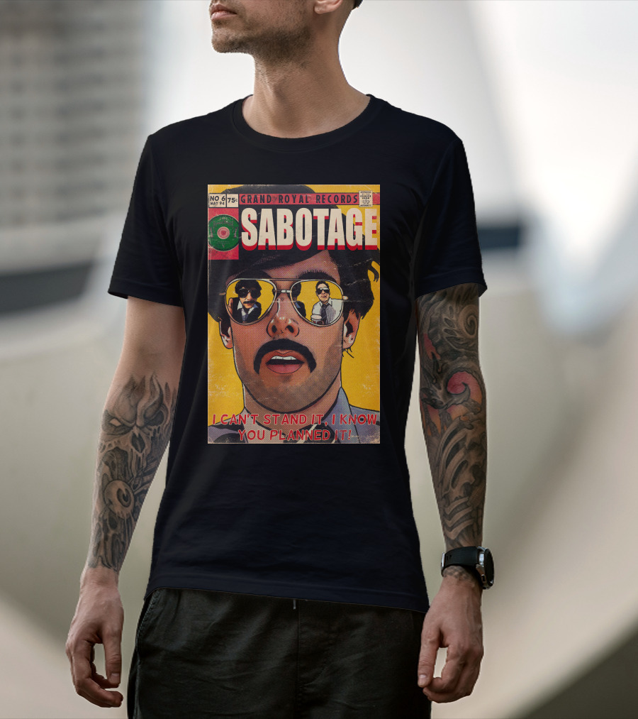 Grand Royal Records Sabotage Comic Cover No 6 May 94 I Can't Stand It I Know You Planned It T-Shirt