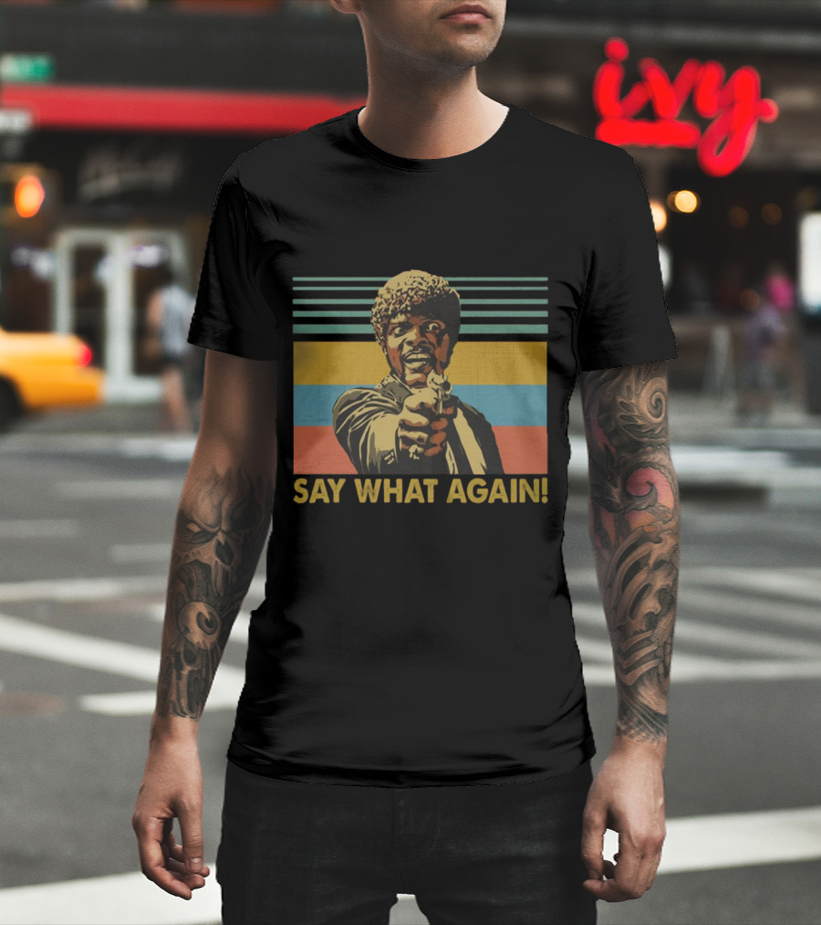 Vintage Pop Art Style Say What Again Retro Character T-Shirt