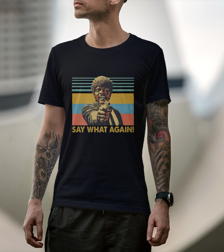Vintage Pop Art Style Say What Again Retro Character T-Shirt