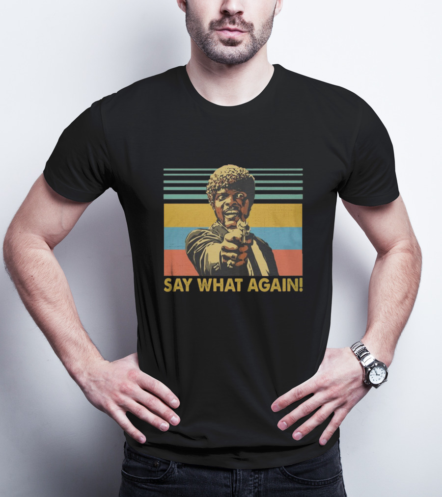 Vintage Pop Art Style Say What Again Retro Character T-Shirt