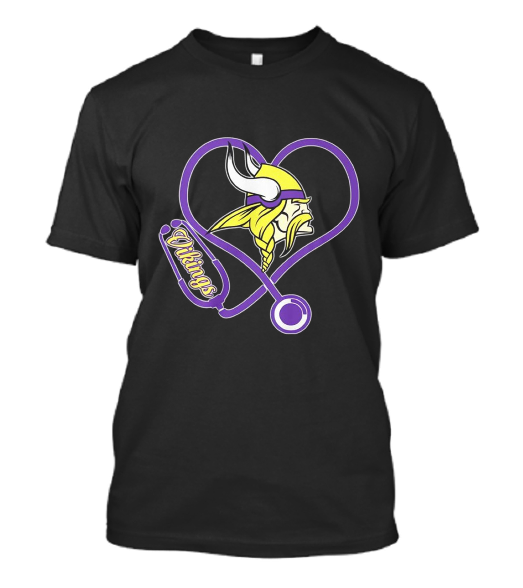 Vikings Stethoscope Heart T-Shirt