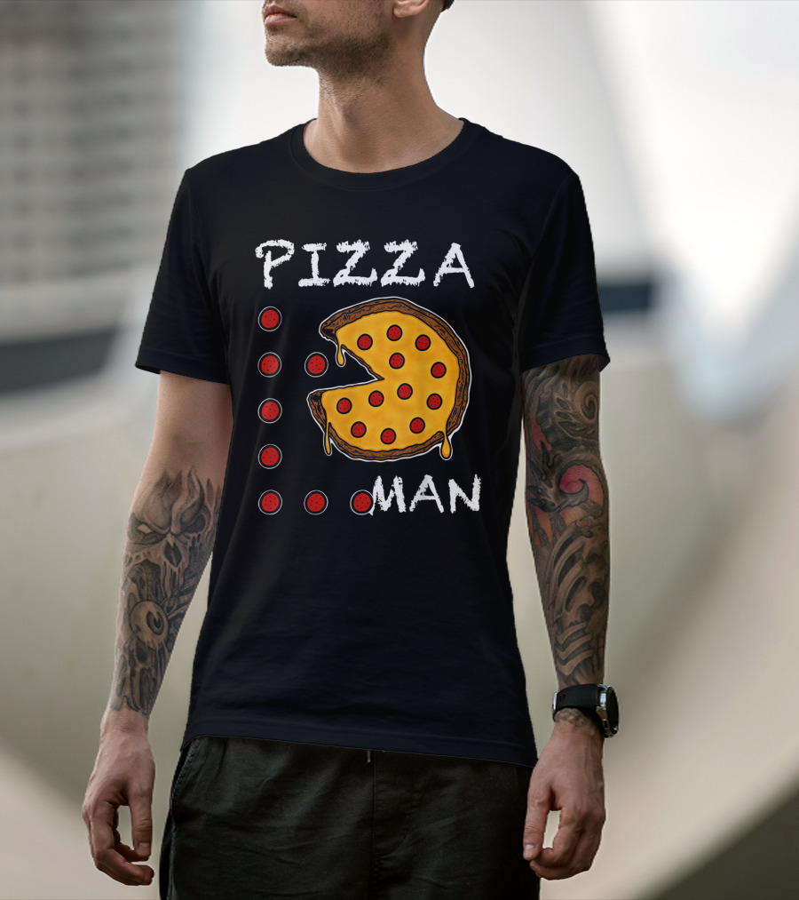 PIZZA MAN VIDEO GAMER PIZZA T-Shirt