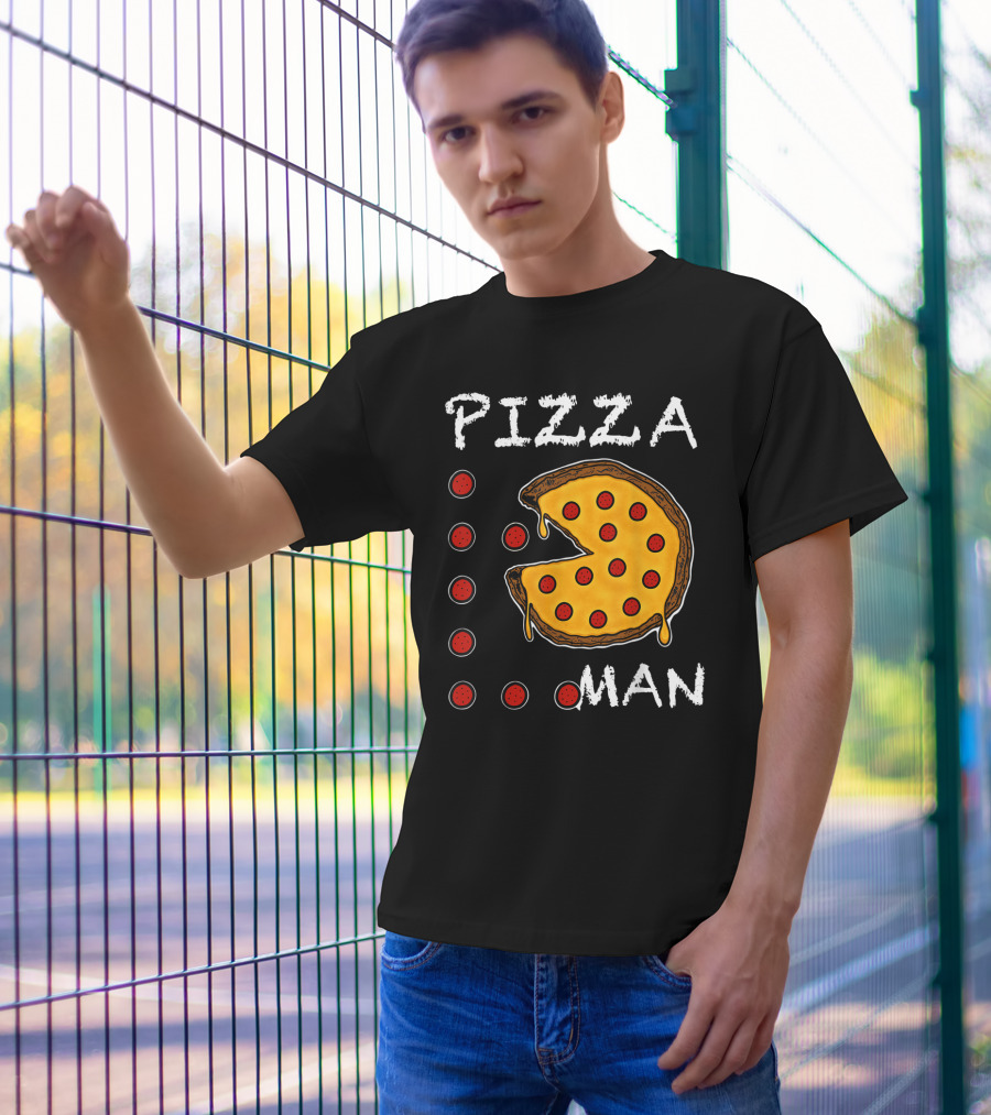 PIZZA MAN VIDEO GAMER PIZZA T-Shirt