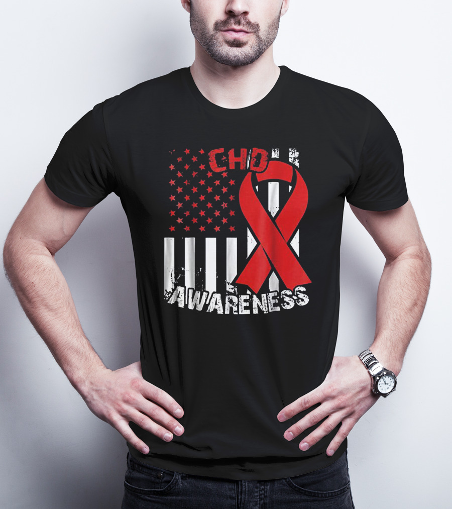 CHD Awareness Congenital Heart Defect Survivor Ribbon T-Shirt