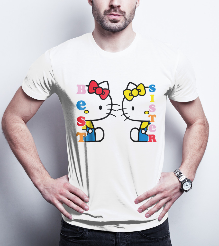 Hello Kitty Mimmy Best Sister Black Bow T-Shirt