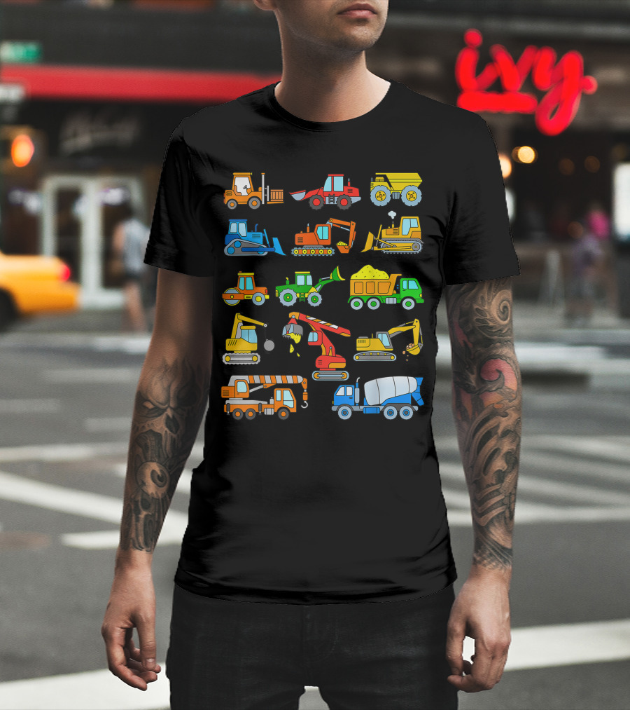 Construction Vehicles And Equipment Collection T-Shirt