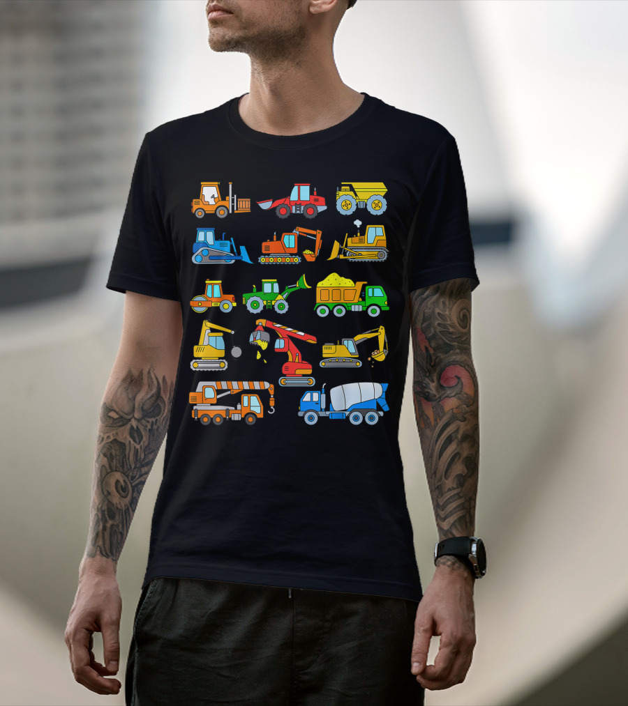 Construction Vehicles And Equipment Collection T-Shirt