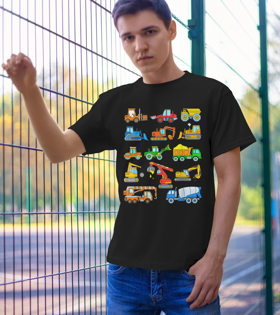 Construction Vehicles And Equipment Collection T-Shirt