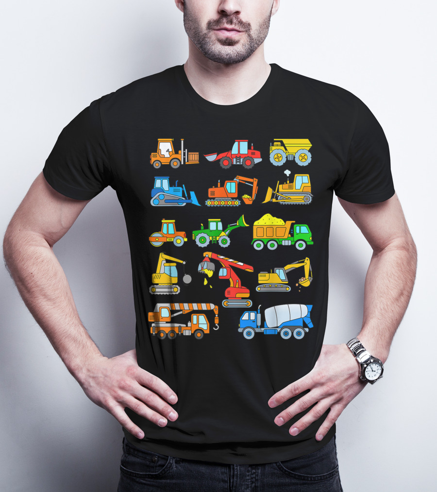 Construction Vehicles And Equipment Collection T-Shirt