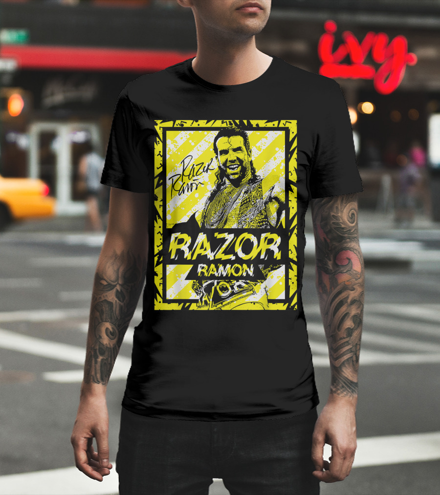 Razor Ramon Signature Yellow Stripes T-Shirt