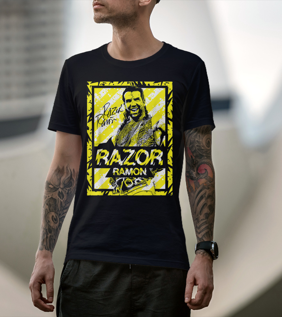 Razor Ramon Signature Yellow Stripes T-Shirt
