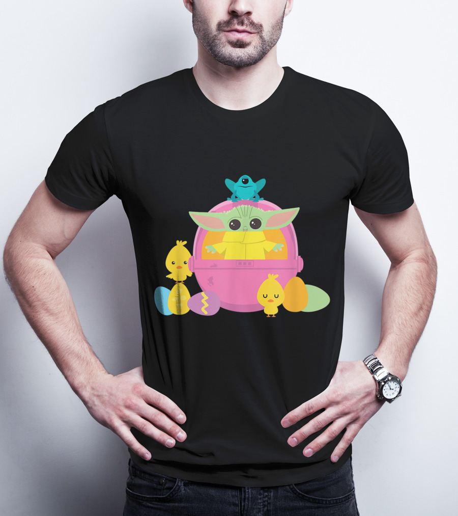 Baby Yoda Easter Chick And Egg Surprise T-Shirt