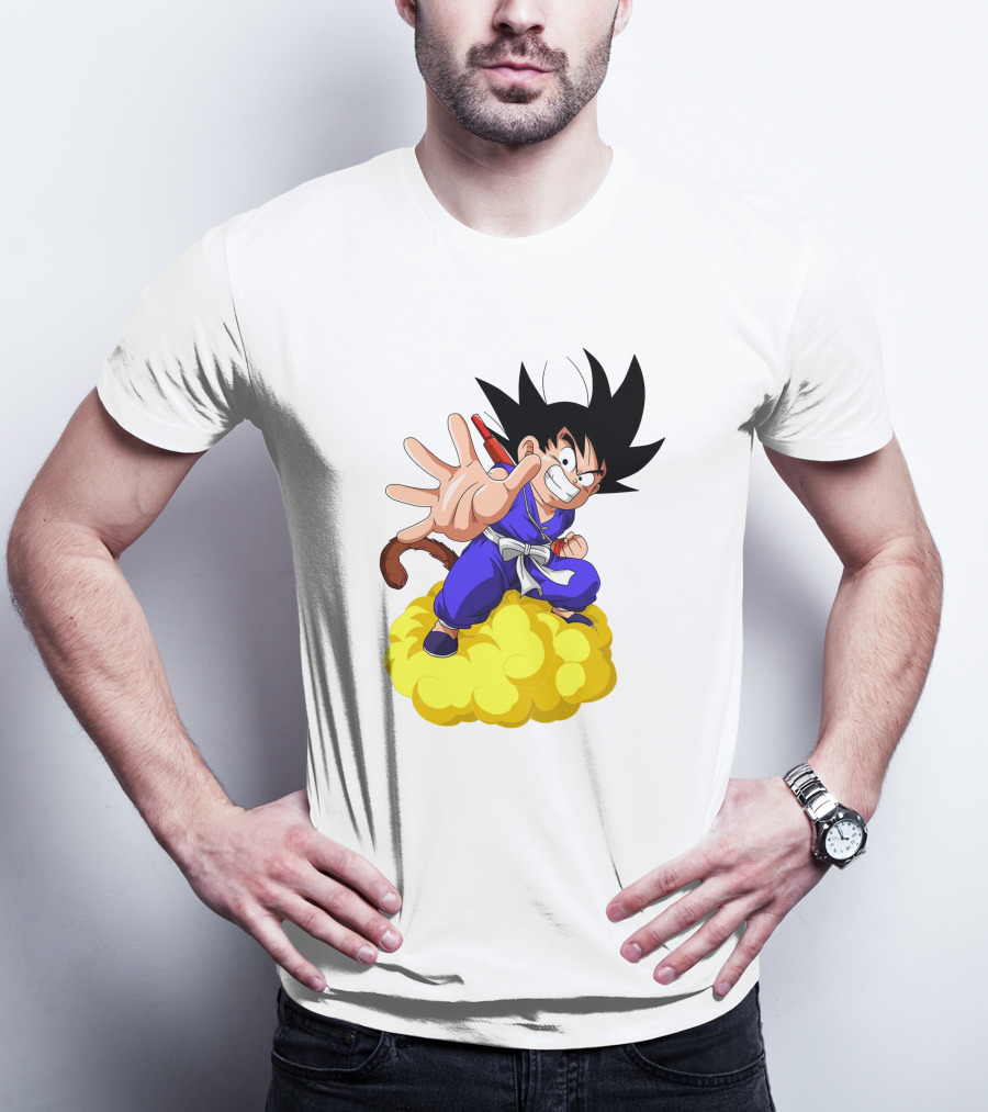 Goku Kid Riding Flying Nimbus Dragon Ball Classic Image T-Shirt