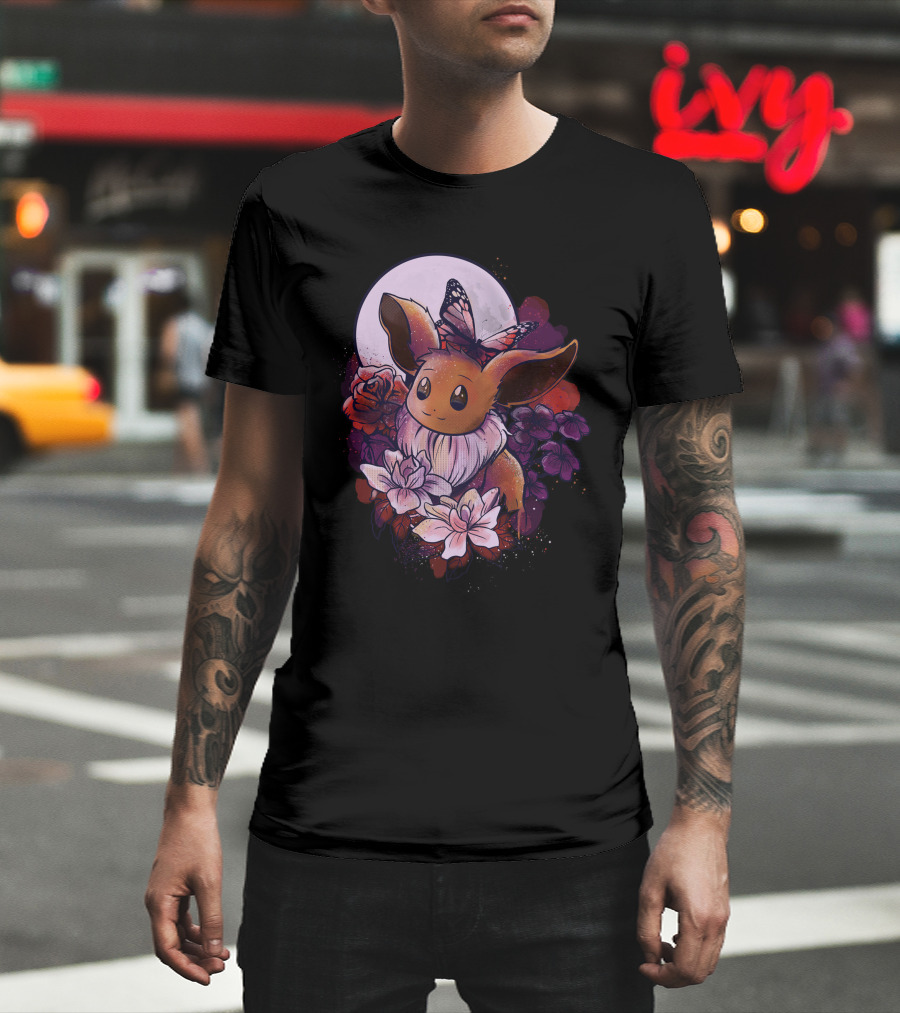 Eevee Moonlight Butterfly Blossoms T-Shirt