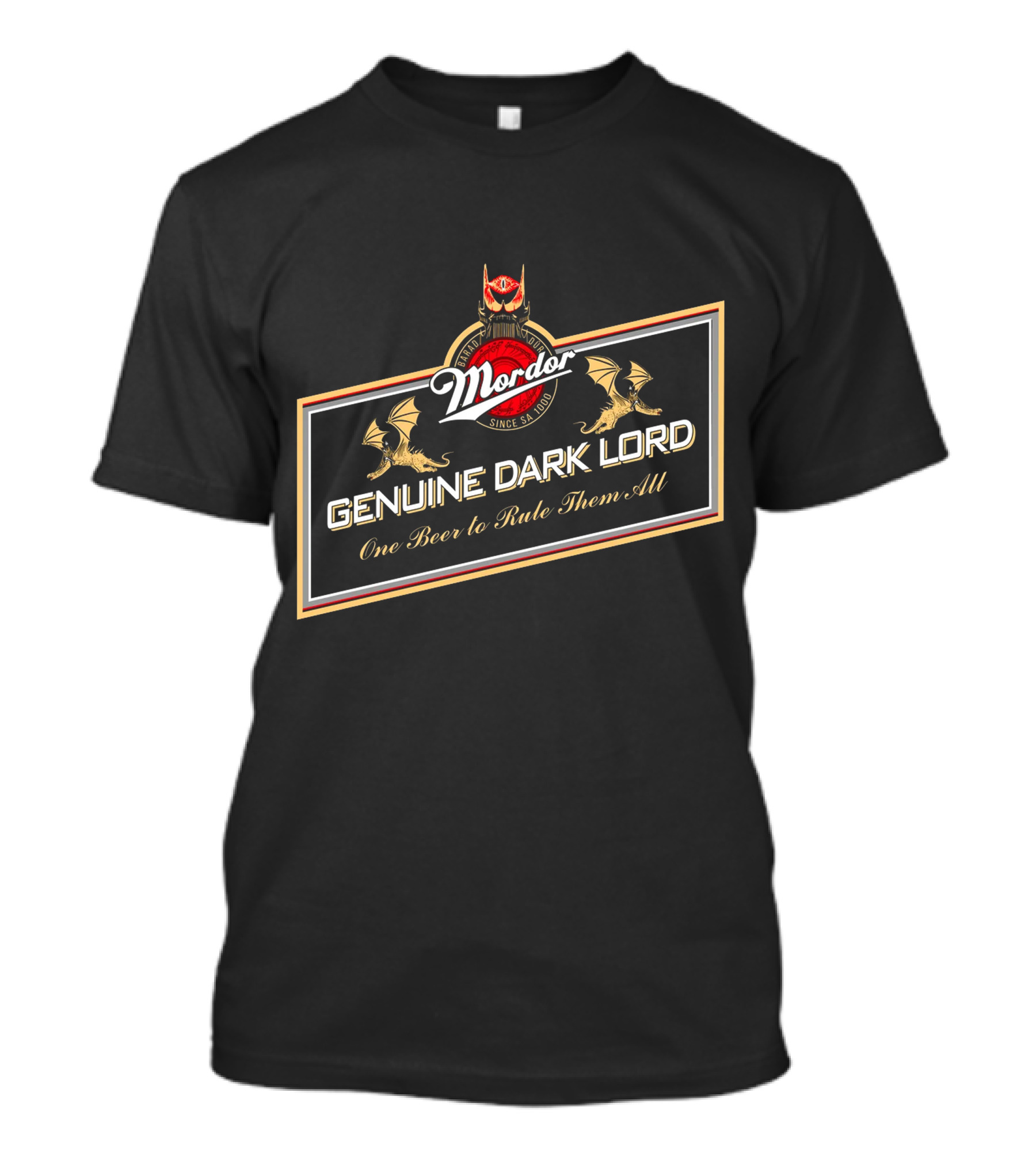 Mordor Genuine Dark Lord One Beer To Rule Them All T-Shirt