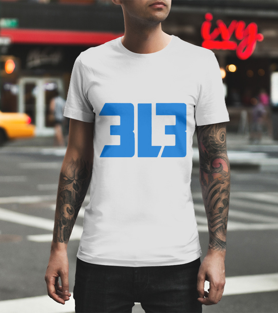 Detroit Lions 313 Bold Blue T-Shirt