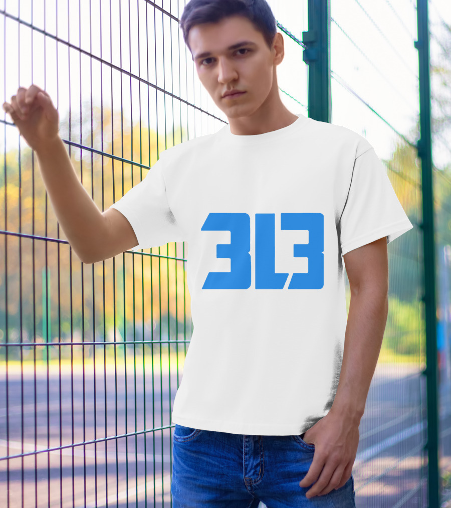 Detroit Lions 313 Bold Blue T-Shirt