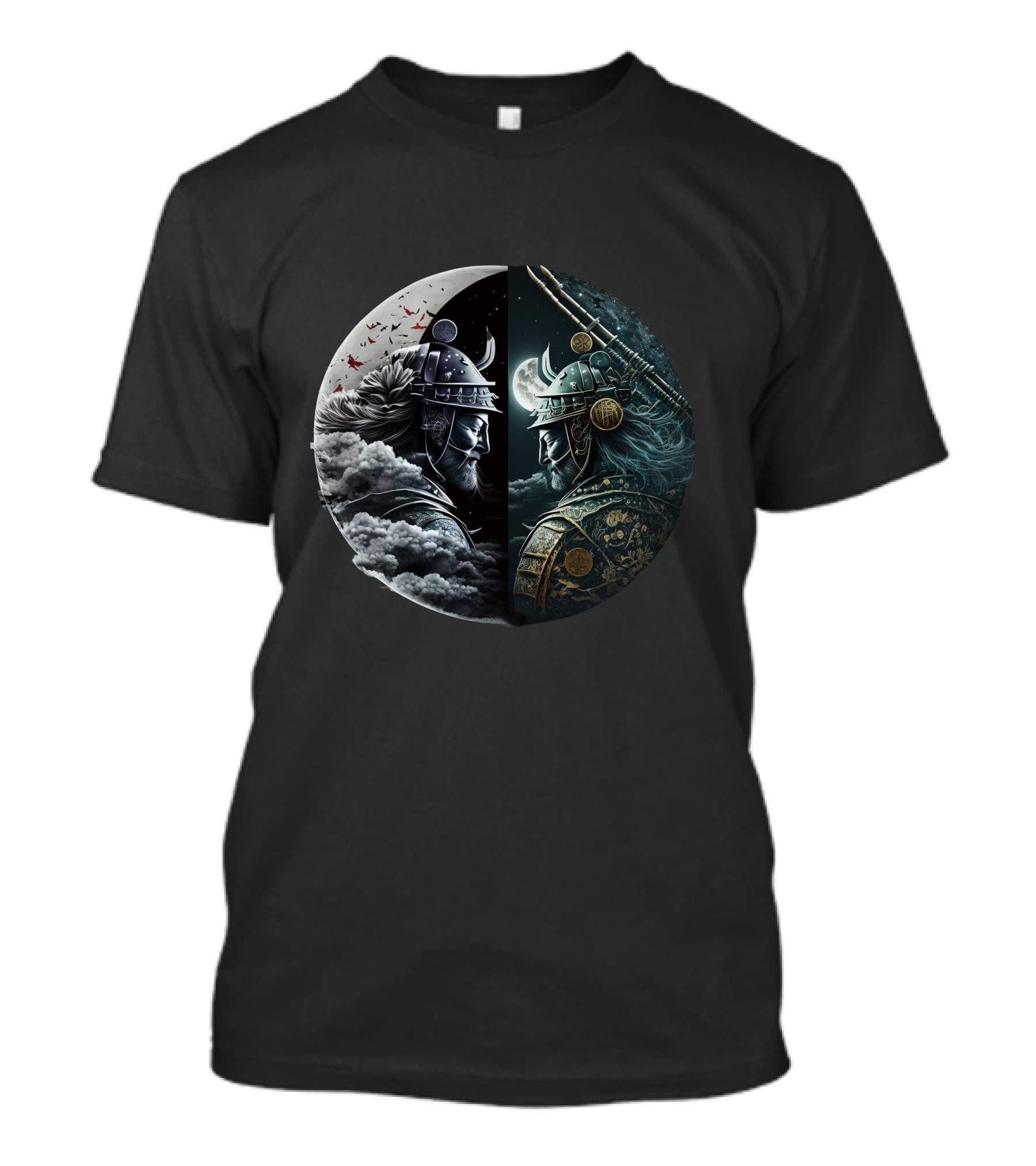 Moonlight Samurai Yin Yang Warriors T-Shirt