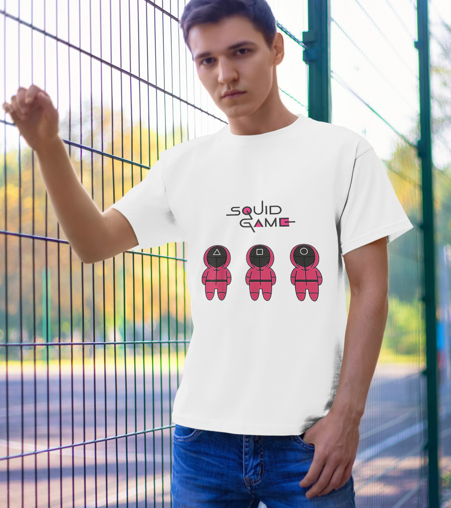 Chibi Squid Game Korean Drama Horror Movie Characters T-Shirt
