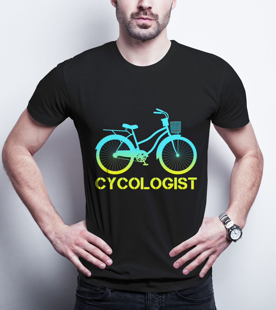 CYCOLOGIST Bicycle With Gradient Colors T-Shirt