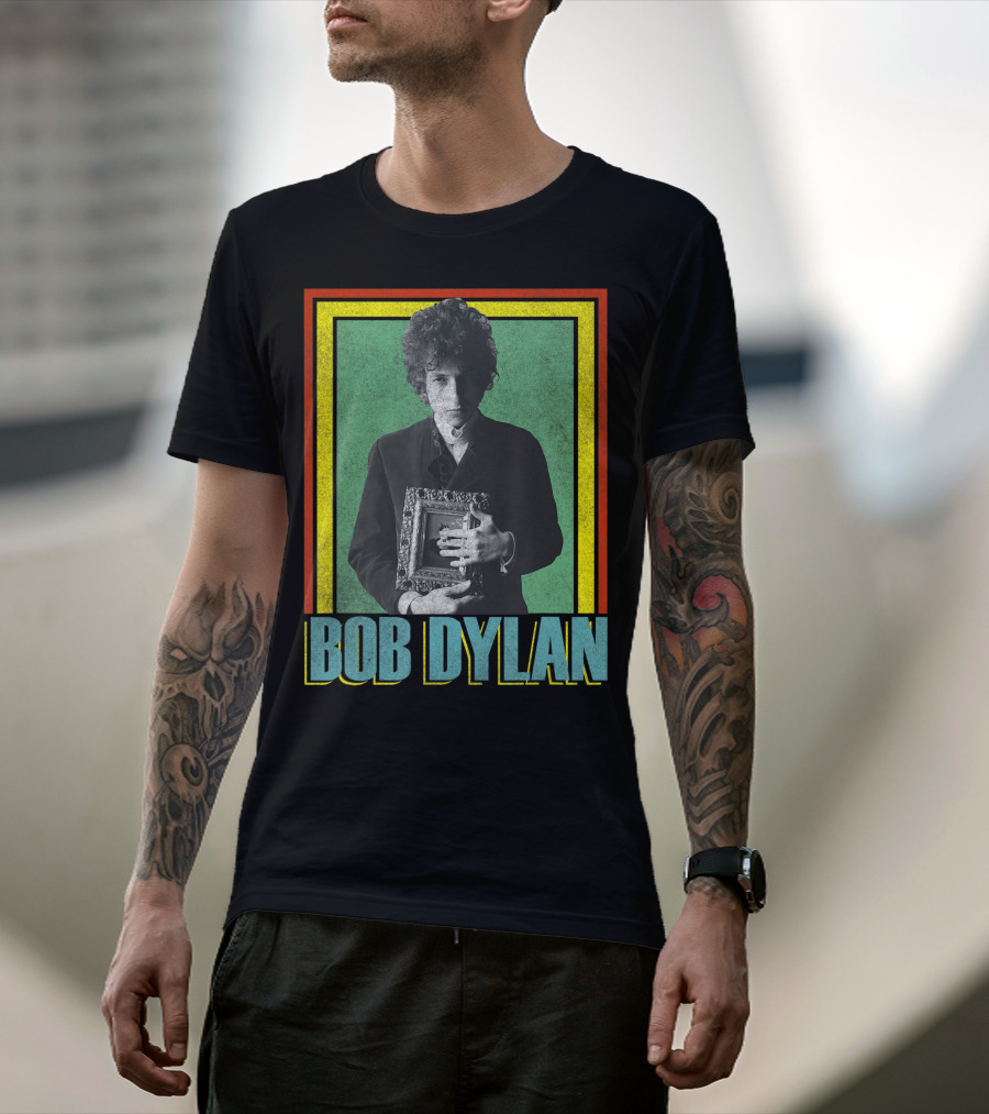 Bob Dylan Holding Framed Picture T-Shirt
