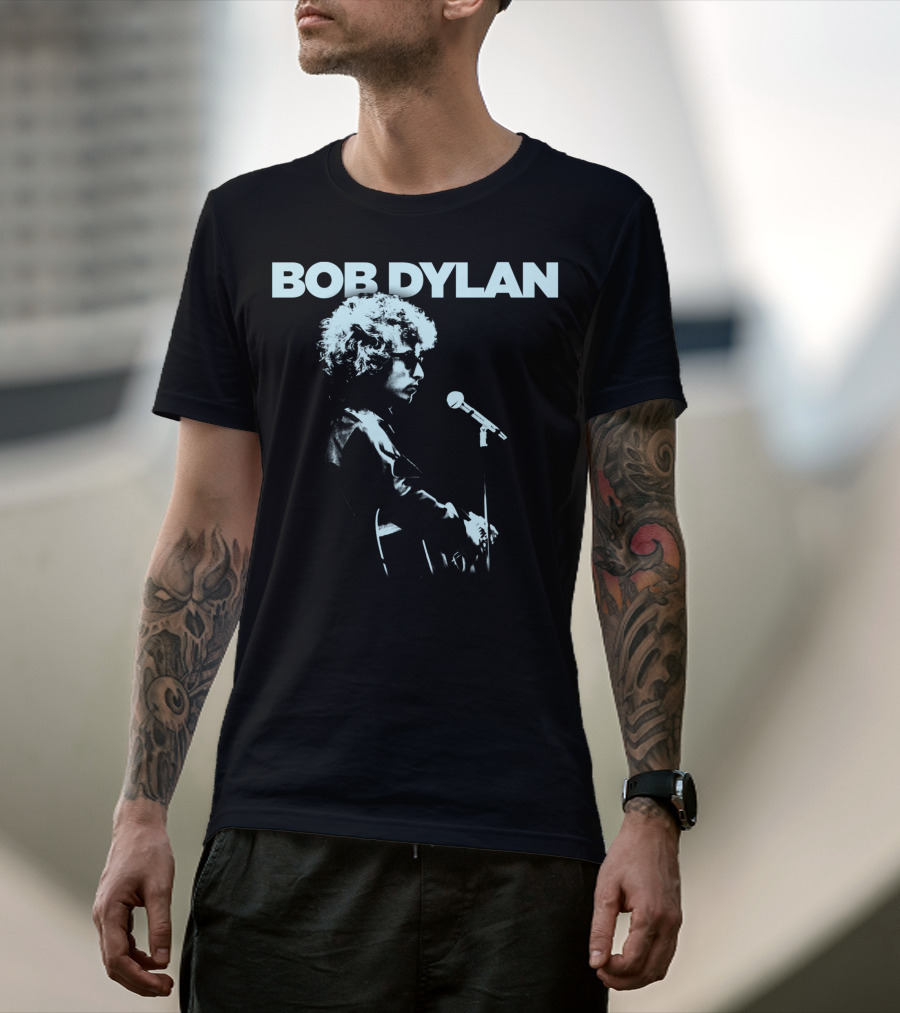 Bob Dylan Profile Microphone T-Shirt