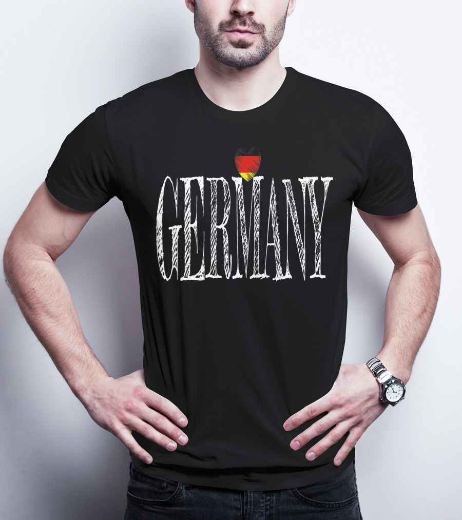Cool Germany Heart Flag Germany T-Shirt