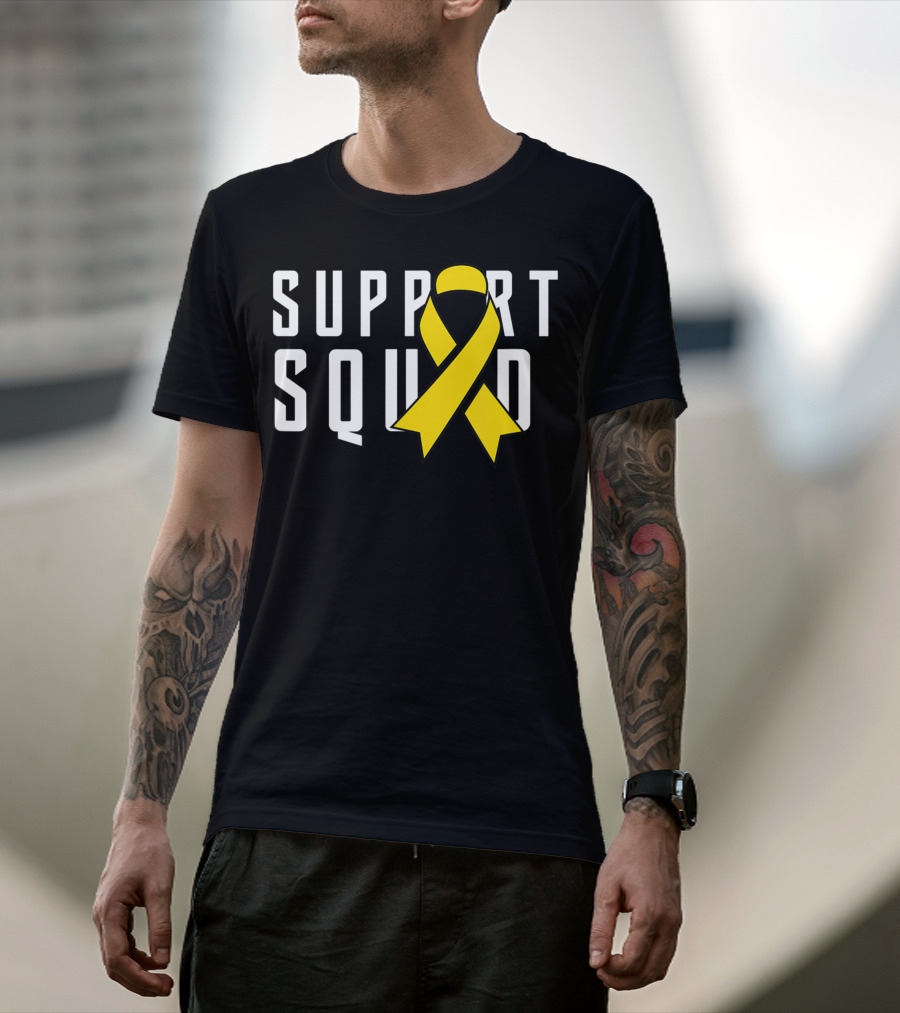 Support Squad Yellow Ribbon Endometriosis Awareness T-Shirt