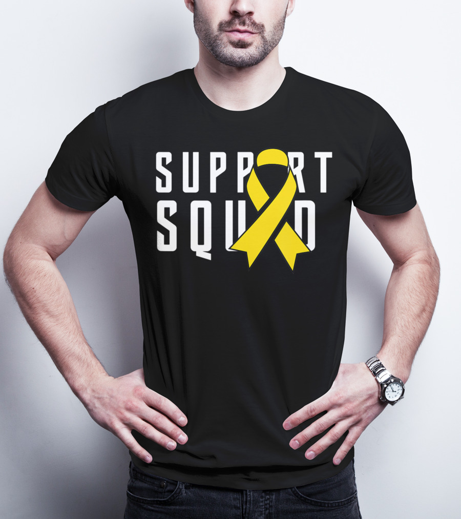 Support Squad Yellow Ribbon Endometriosis Awareness T-Shirt