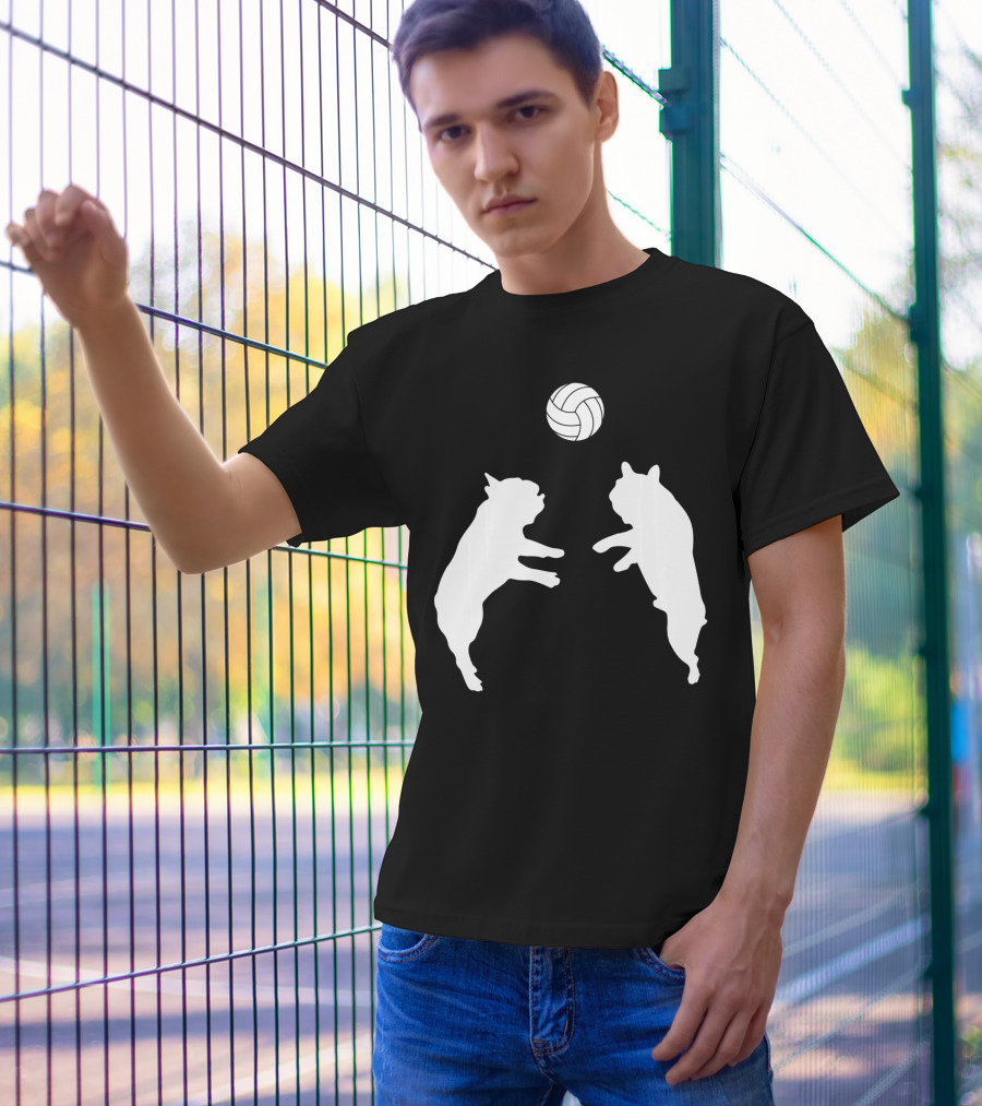 Frenchie Volleyball French Bulldog Playing Ball T-Shirt