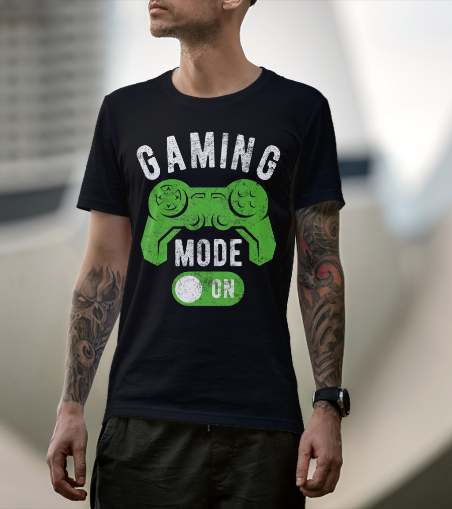 Gaming Mode On Gamer Life Cool Gamer Controller T-Shirt