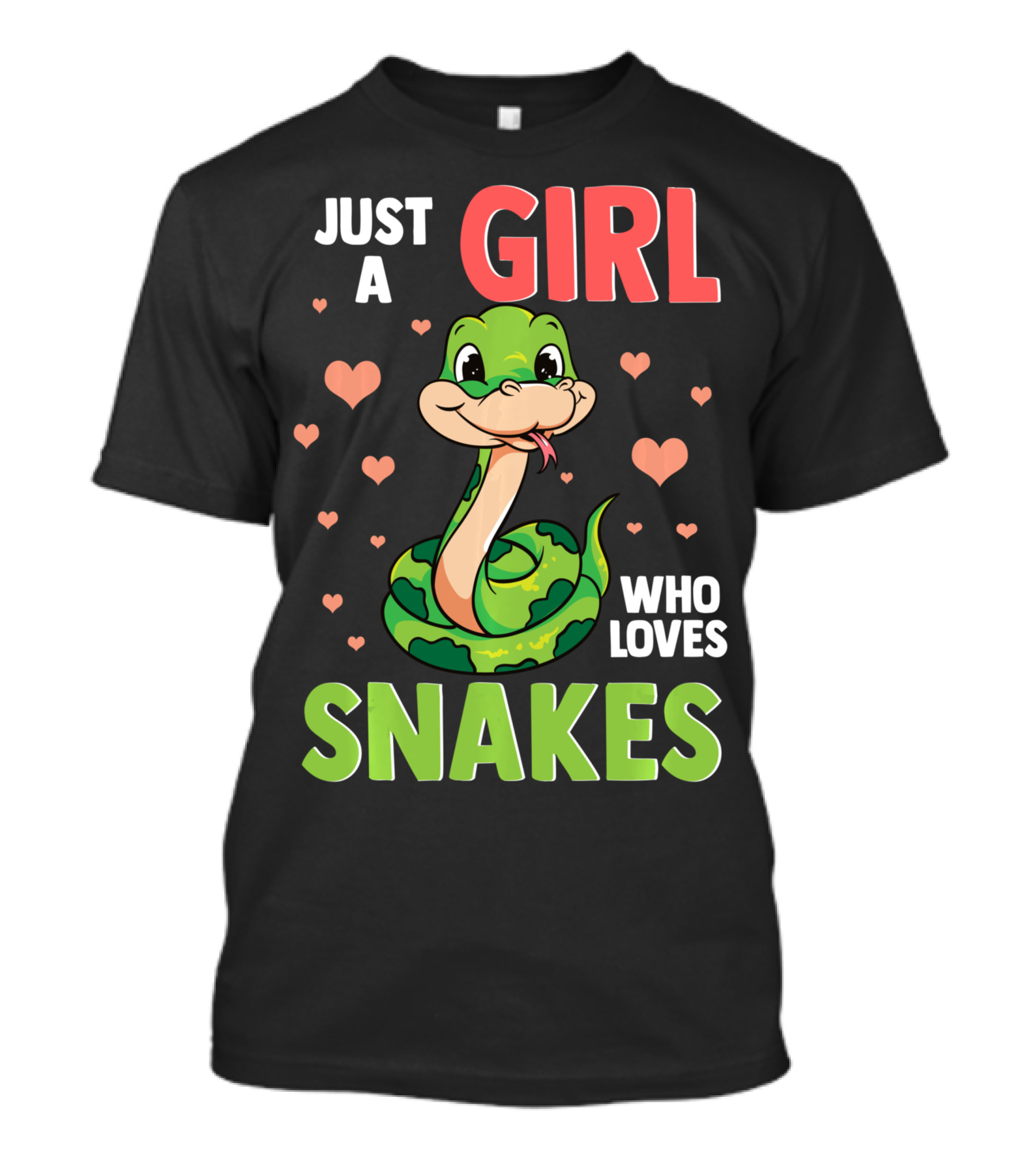 Just A Girl Who Loves Snakes Herpetology Pythons Snake T-Shirt