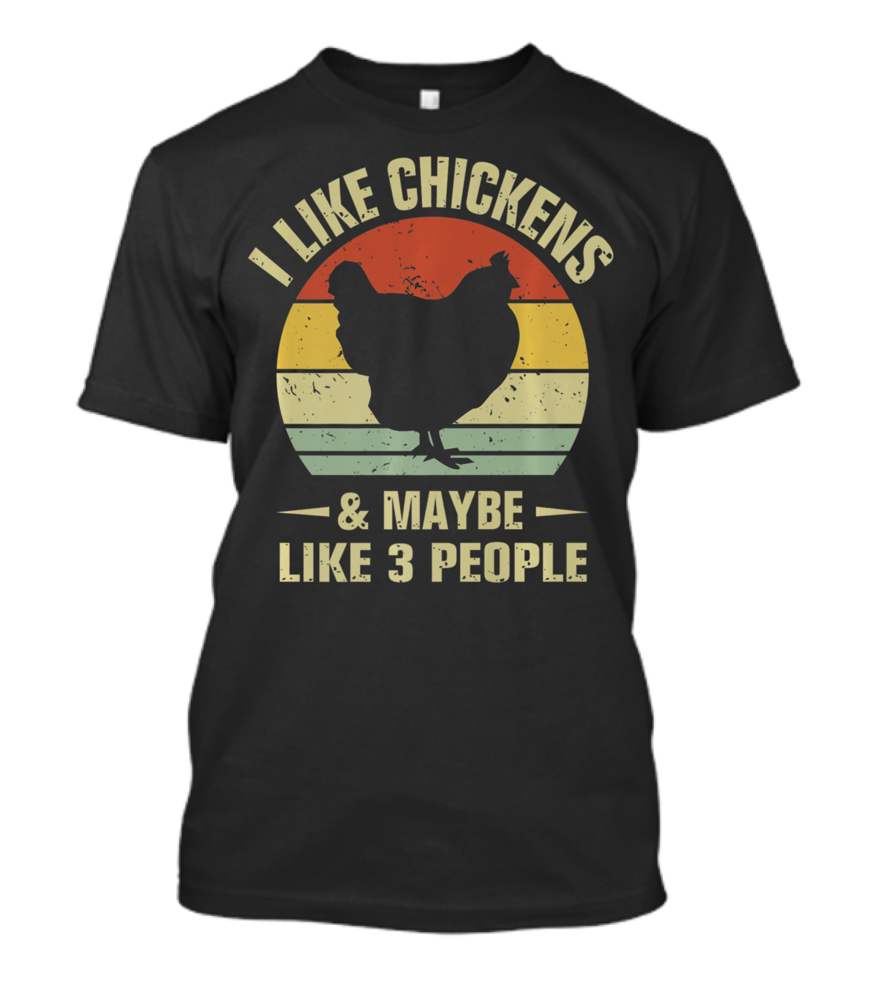 I Like Chickens And Maybe Like 3 People Vintage Chicken T-Shirt